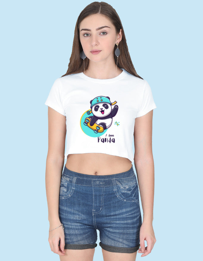 I Love Panda Crop Top – DK Classic Fox